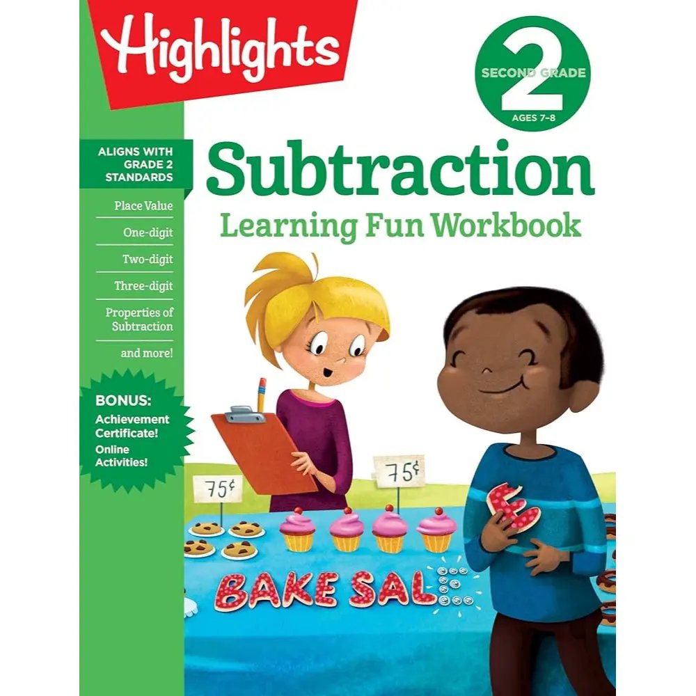 Subtraction Learning Fun Workbook 2nd Grade (Highlights - Smart Kidz ...